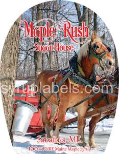 maple-rush-sugar-house-pure-maine-maple-syrup-label - Maple Syrup Labels