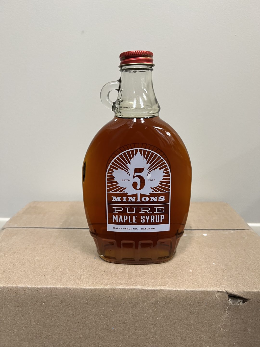 5 Minions Sugarbush clear labels white printing - Maple Syrup Labels