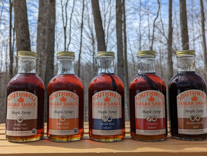 Southwell Sugar Shack special shapes glassware 2 - Maple Syrup Labels