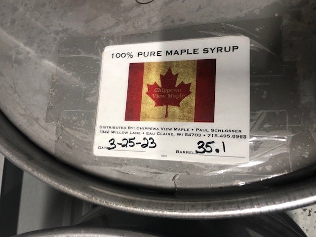 Chippewa View Maple Stailess Steel Maple Syrup Drum Labels Eau Claire ...